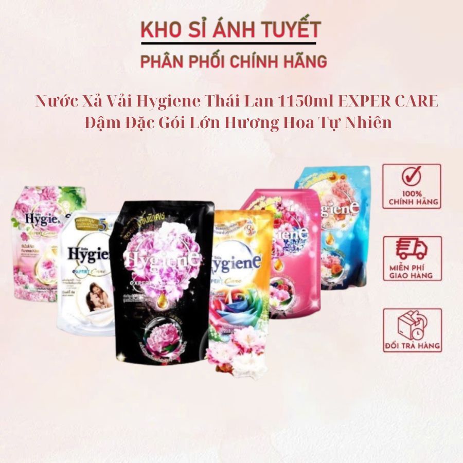 Nước Xả Vải Hygiene Thái Lan 1150ml/1300ml EXPER CARE Đậm Đặc Gói Lớn Hương Hoa Tự Nhiên ...