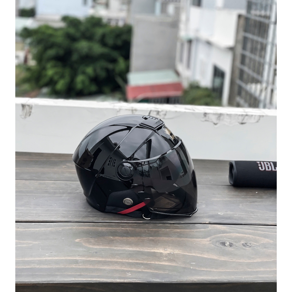 ( Tặng túi Royal) Mũ nón nửa đầu Royal 2 kính M289 màu đen bóng helmet ...