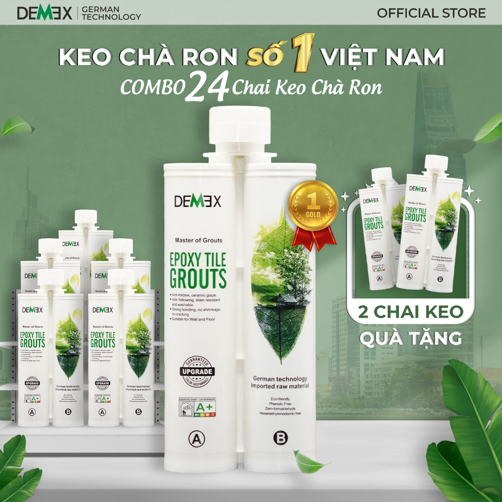 Combo 24 Chai Keo Chà Ron 2 Thành Phần - Keo Chít Mạch Chống Thấm ...
