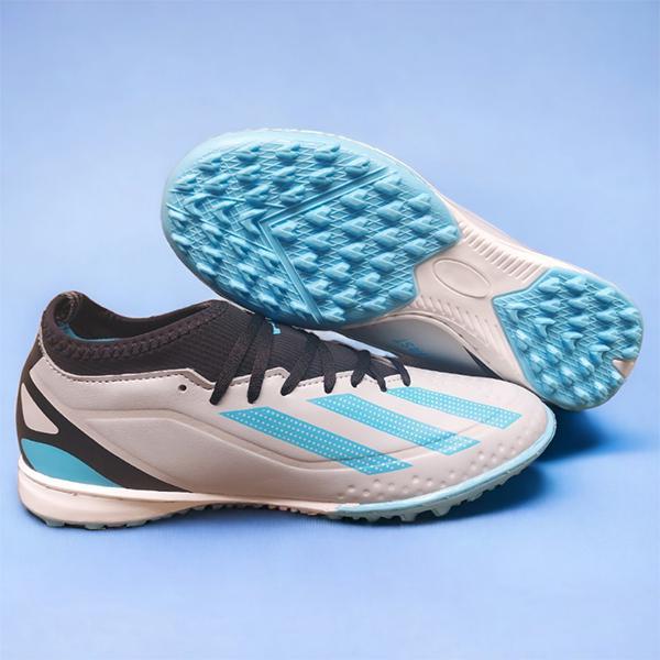 Giày bóng đá TF Winbro Xspeed 2024 xám sọc xanh cổ thun ( tặng vớ ngắn ...