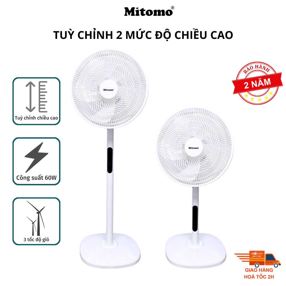 Quạt cây đứng Mitomo 60AE có điều khiển từ xa- bảo hành 2 năm | Shopee Việt Nam