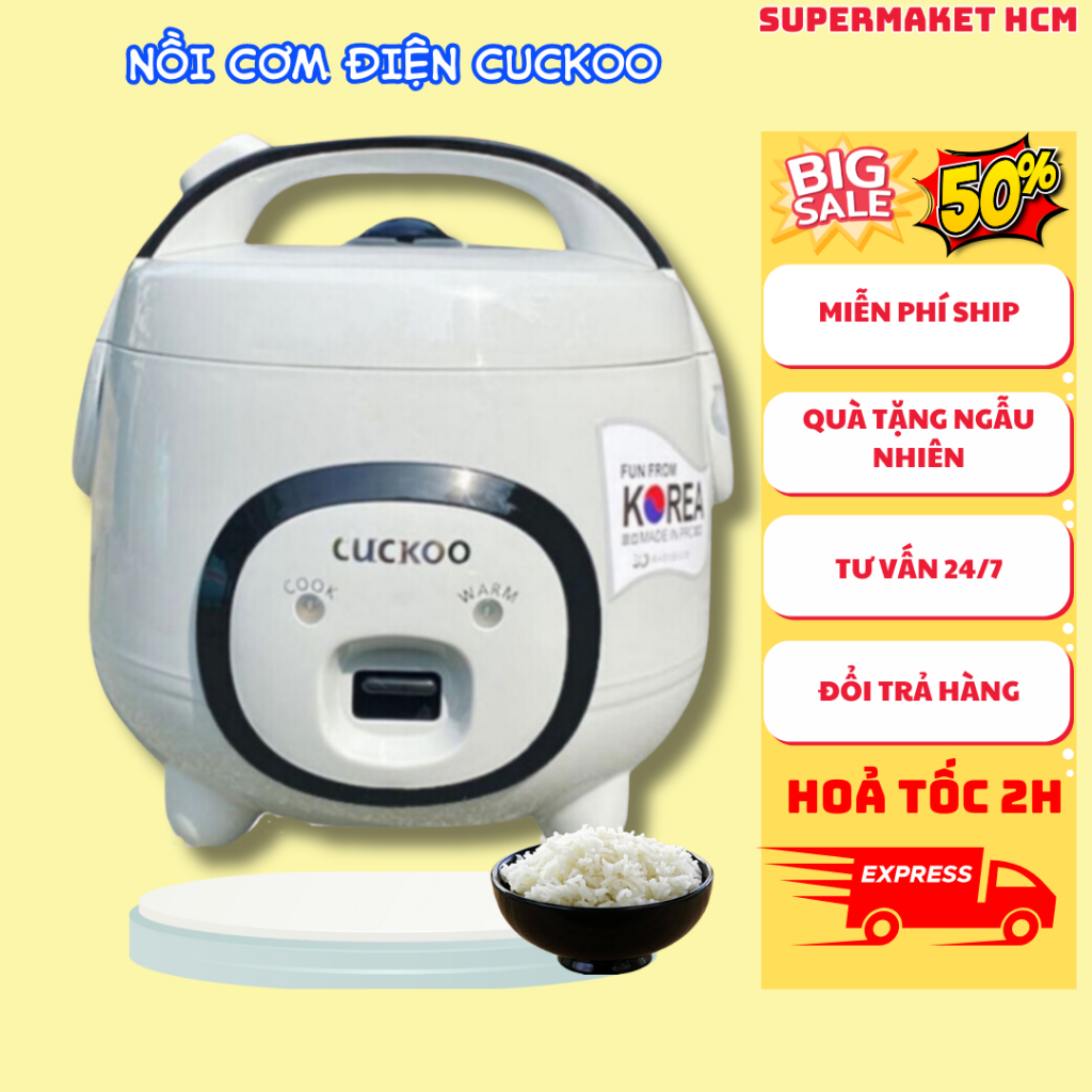 Nồi Cơm Điện Mini Cuckoo Dung Tích 1L - 1,2L - 1.8L Công Suất 700W Nắp ...