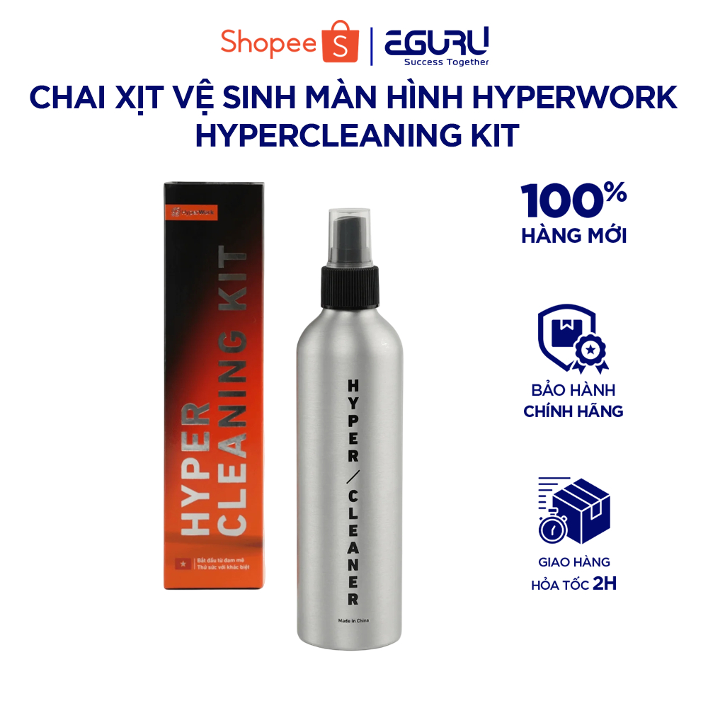 Chai xịt vệ sinh màn hình HyperWork HyperCleaning Kit (Hyper Cleaning Kit) | Hàng Chính Hãng ...