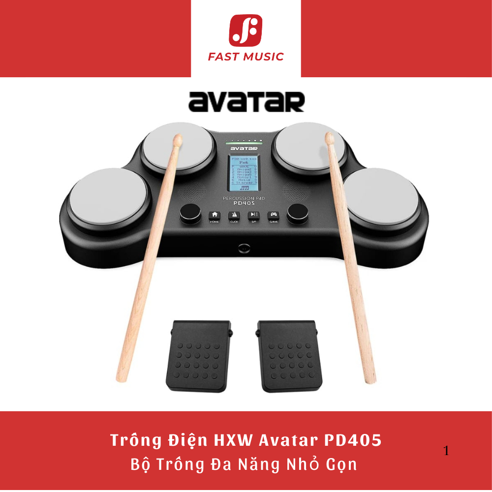 Trống Điện HXW Avatar PD405 Nhỏ Gọn Đa Năng Phù Hợp Chơ Người Mới ...