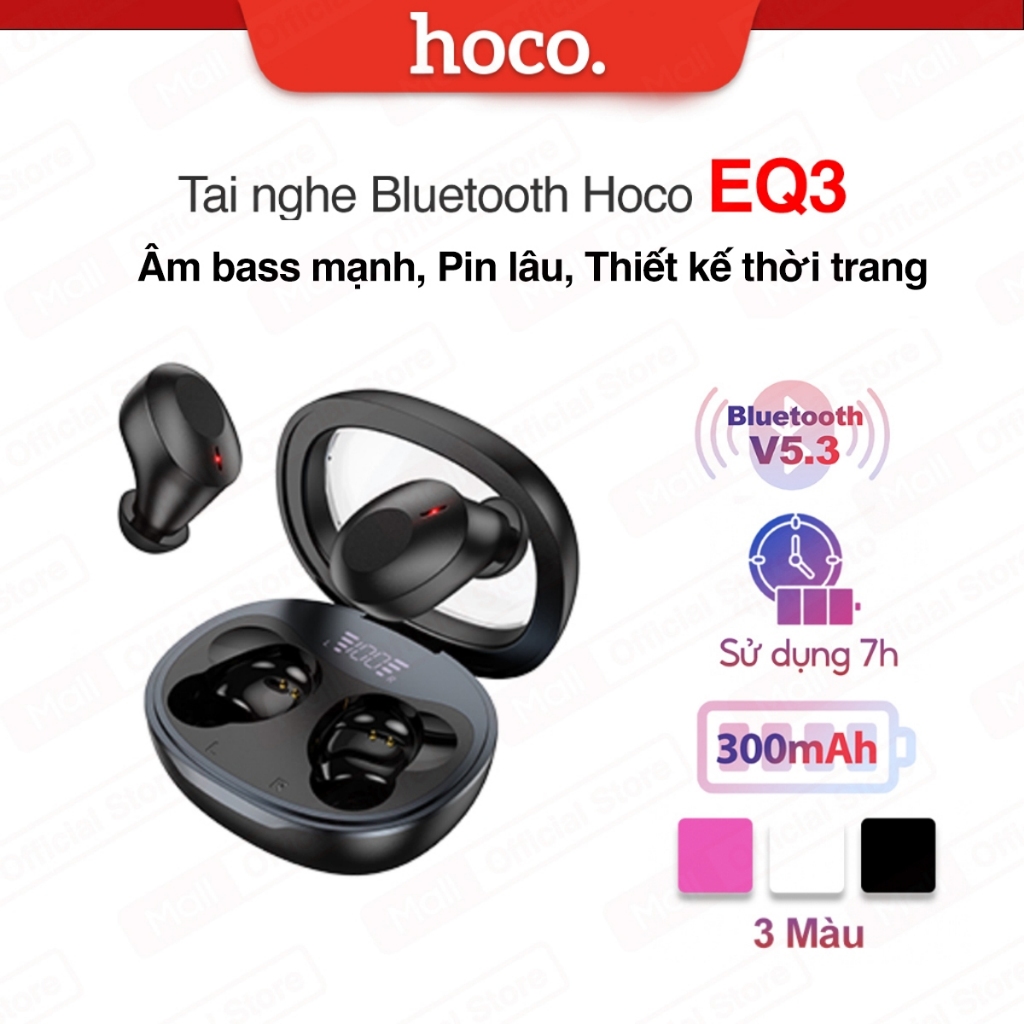 Tai nghe Bluetooth V5.3 Hoco EQ3 - Âm thanh sống động, Giá tốt ,sử dụng liên tục 7 giờ, pin ...