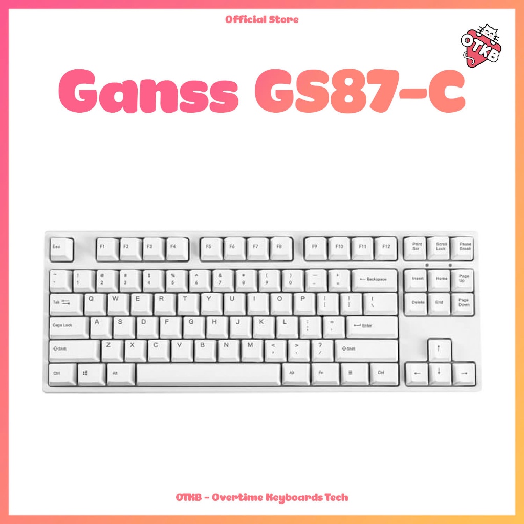 [Chính hãng-BH 12 tháng] Bàn phím cơ Ganss GS-87C (switch Cherry, keycaps PBT, kết nối type-C ...