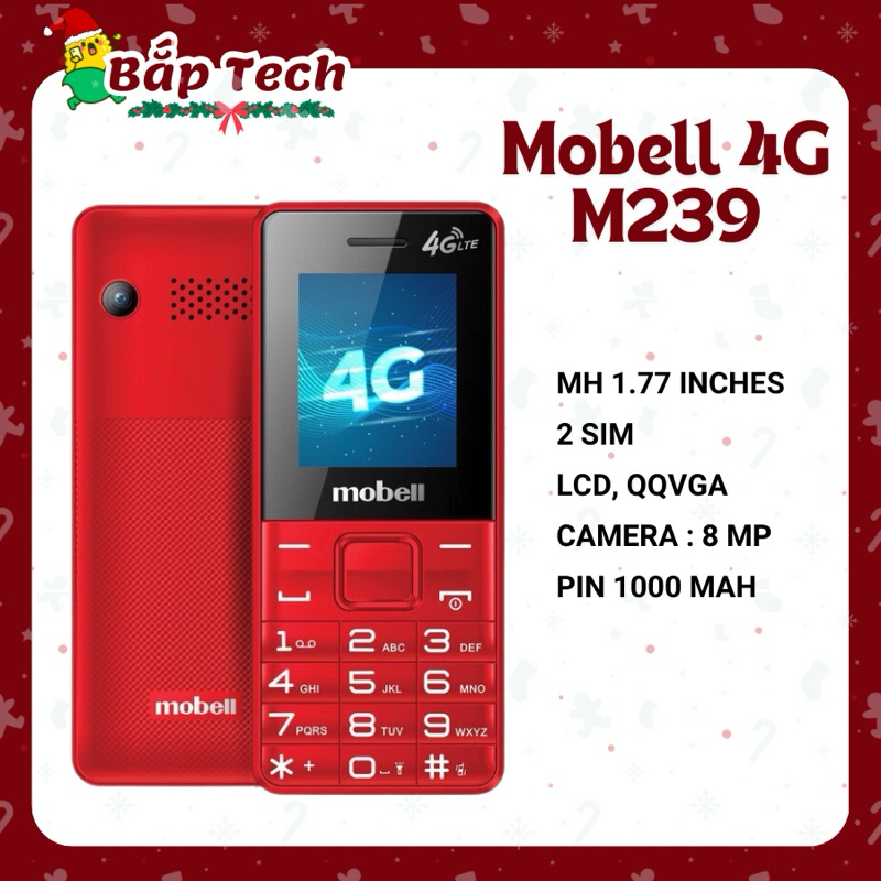 Điện Thoại Mobell M239 4G - Hàng Chính Hãng | Shopee Việt Nam