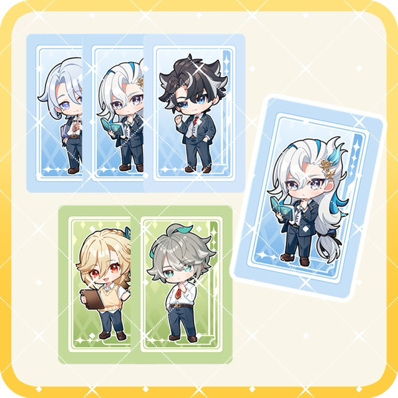 (Hàng artist Việt Nam AENA) Set 4 Pack Gacha Card Bo Góc Genshin Impact ...