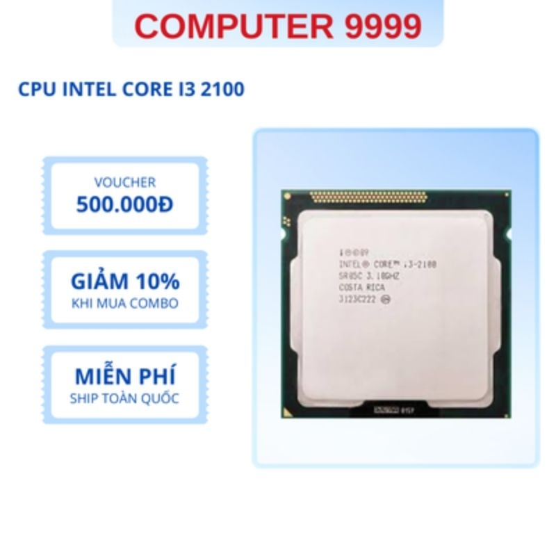 CPU Intel Core i3 2100 (3.10GHz, 3M, 2 Cores 4 Threads) | Shopee Việt Nam