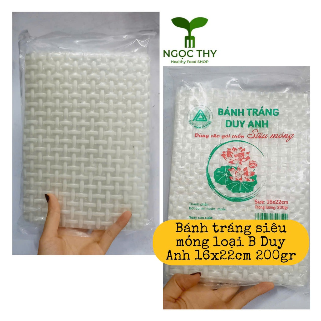 Bánh tráng gỏi cuốn loại B Duy Anh Food 16x22cm 200gr | Shopee Việt Nam
