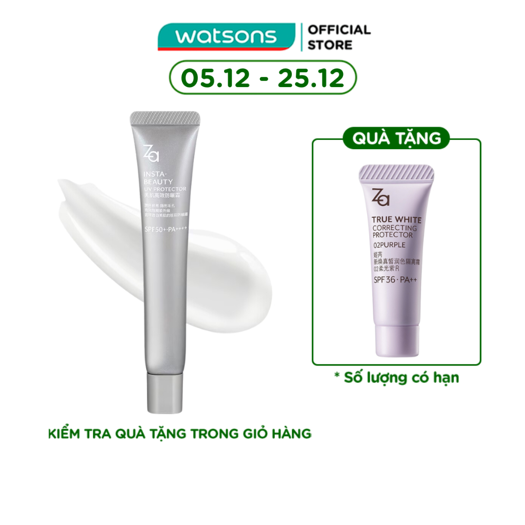 Kem Lót Chống Nắng ZA Insta-Beauty UV Protector SPF50+ PA+++ 30g | Shopee Việt Nam