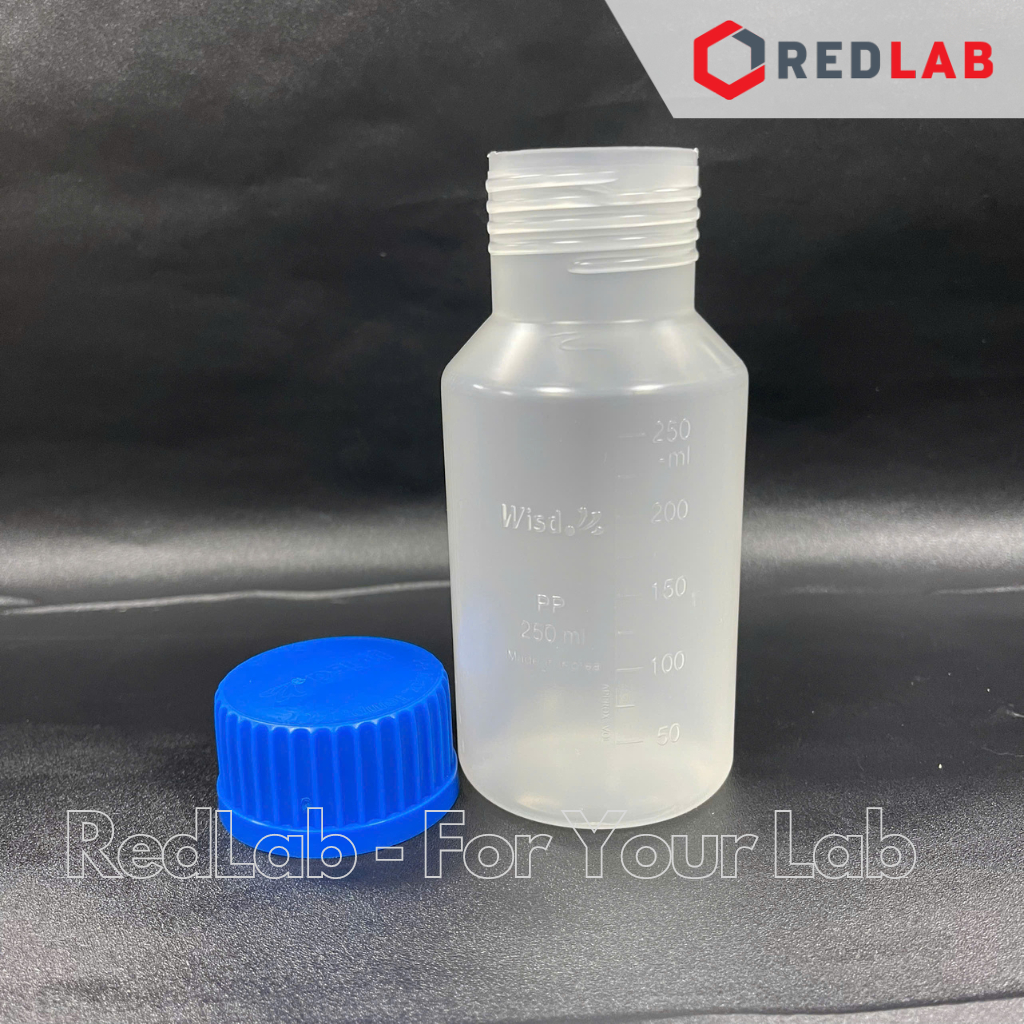 Chai nhựa PP trắng chịu nhiệt, nắp GL 32 / GL45 WISD 100 250 500 1000 2000 ml , vạch nổi, có VAT ...