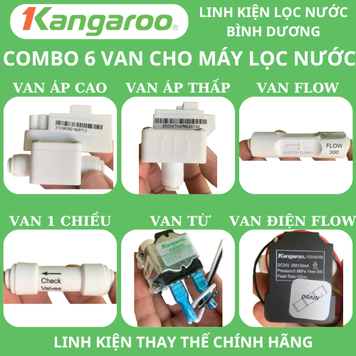 Van áp cao, van áp thấp ,van flow , van 1 chiều , van từ Kangaroo ,dùng ...