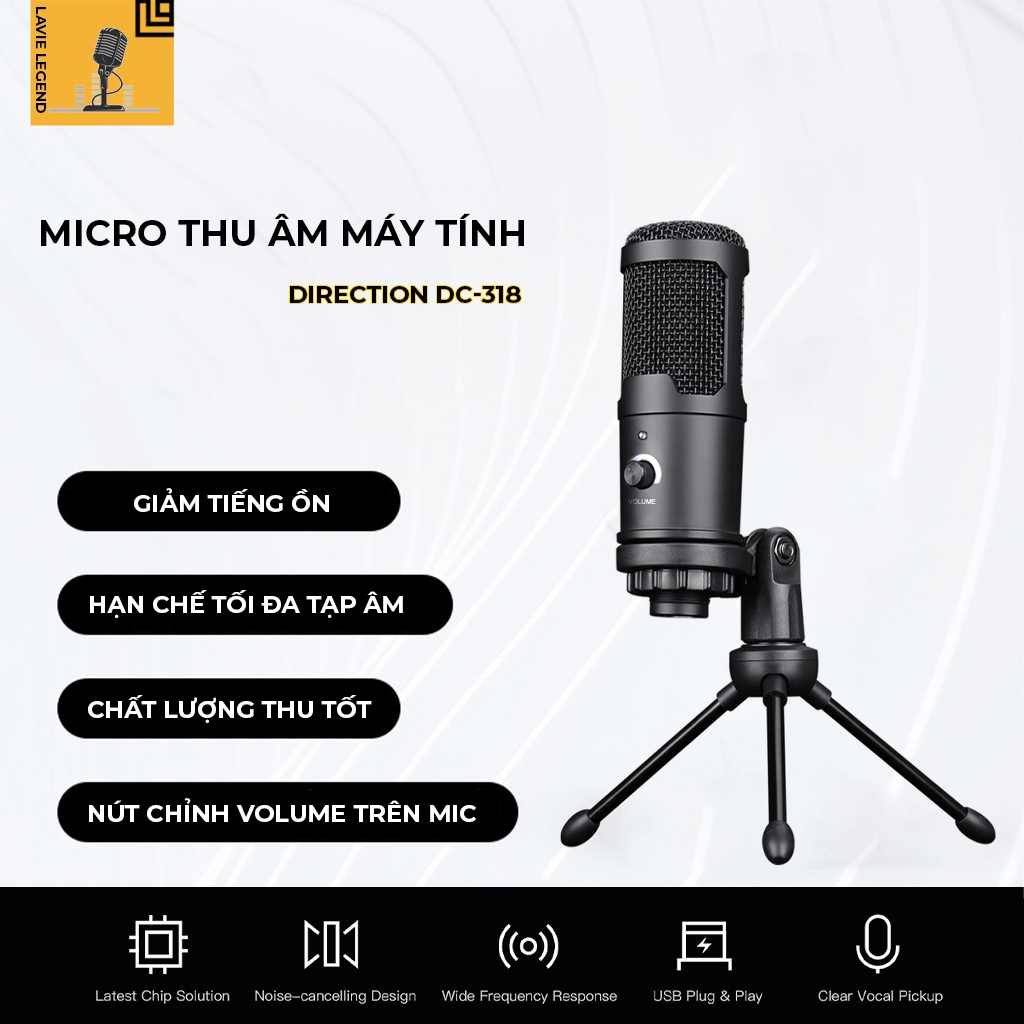 Micro Thu Âm Để Bàn Direction Dc-318 Mic Thu Âm Định Hướng Hạn Chế ...