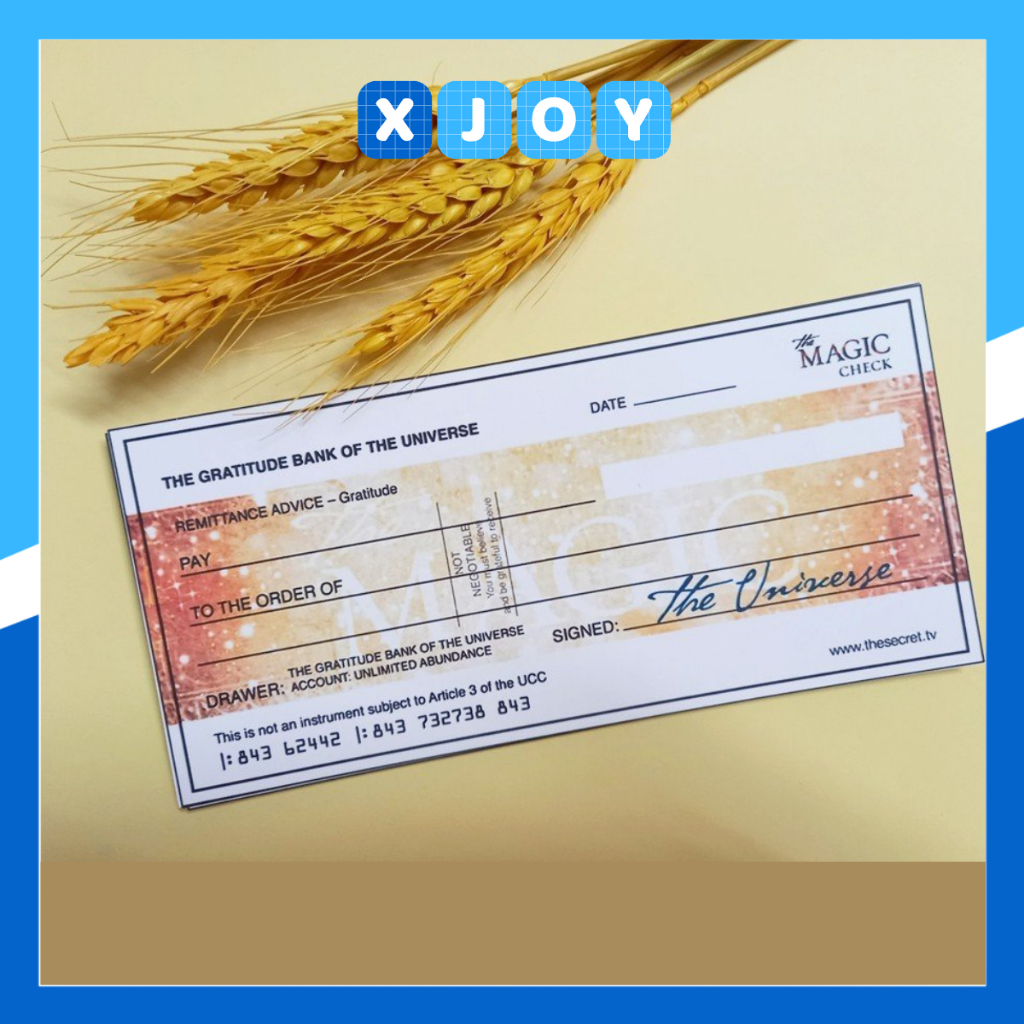 Tấm séc nhiệm màu - The Magic Check kích thước 7x15cm - giấy dày 200 ...