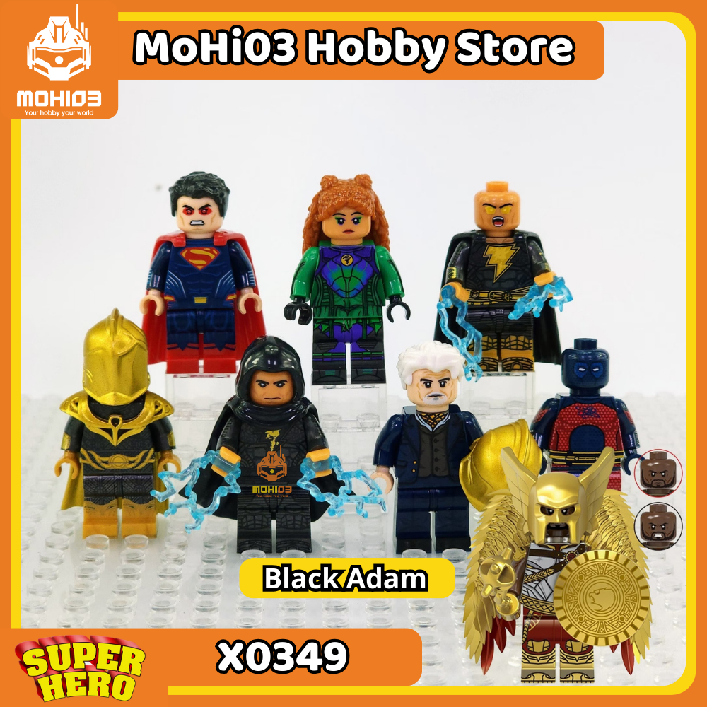 Mô hình minifigure Black Adam mô hình lắp ráp siêu anh hùng X0349 Black ...