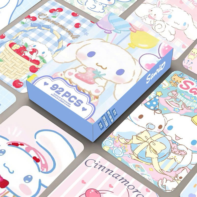 [Combo 92] Bộ 60 lomo card CINNAMOROLL photocard anime + 32 Sticker đi ...