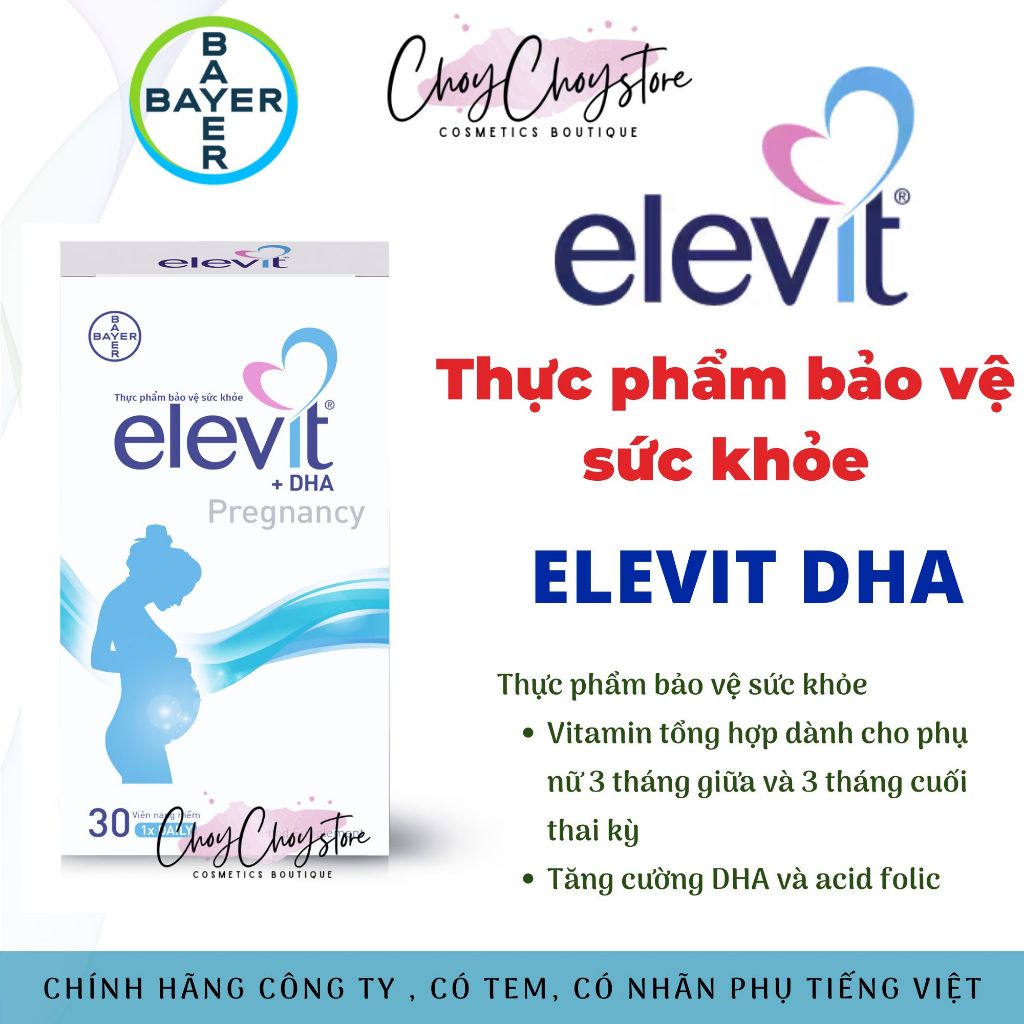 Elevit DHA Pregnancy Thực Phẩm Bảo Vệ Sức Khỏe Hộp 30V (Nhập Khẩu ...