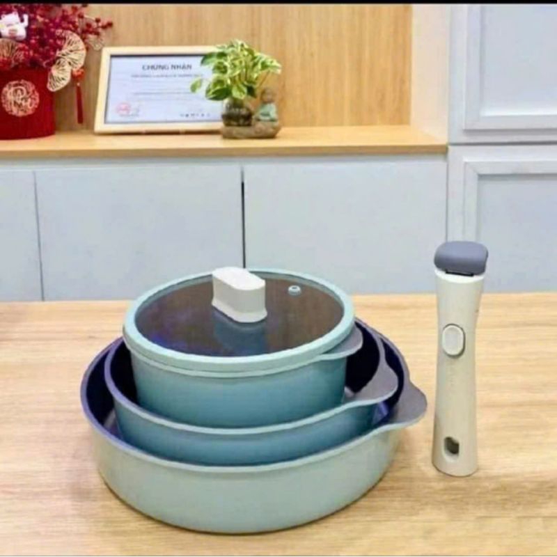 Bộ nồi chảo tay cầm rời LocknLock | Shopee Việt Nam