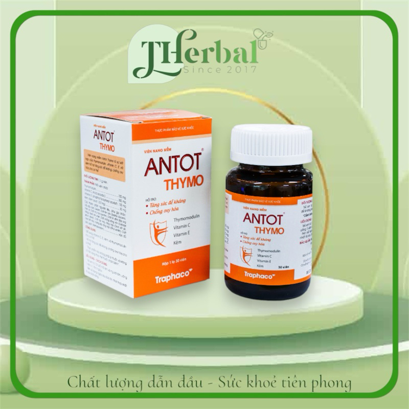 Antot Thymo hỗ trợ đề kháng, Ăn Ngon, Ngủ Ngon Hộp 1 Lọ x 30 Viên Nang ...
