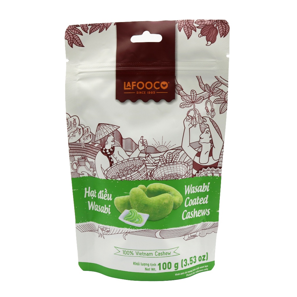 Hạt điều wasabi LAFOOCO túi 100g | Shopee Việt Nam