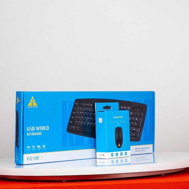 COMBO BÀN PHÍM CHUỘT MÁY TÍNH CÓ DÂY GOLDEN FIELD KG108-MG108 CHÍNH HÃNG | Shopee Việt Nam