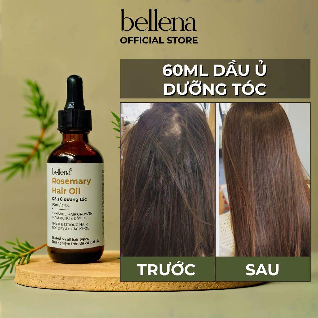 Dầu ủ dưỡng tóc oil ủ tóc kích thích mọc tóc nhanh dài Bellena UT 60ml ...