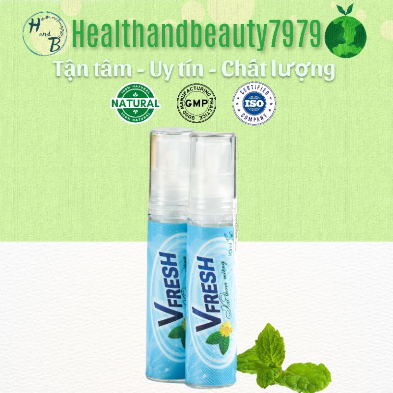 Xịt thơm miệng Vfresh thiên nhiên giúp khử mùi hôi răng miệng 10ml ...