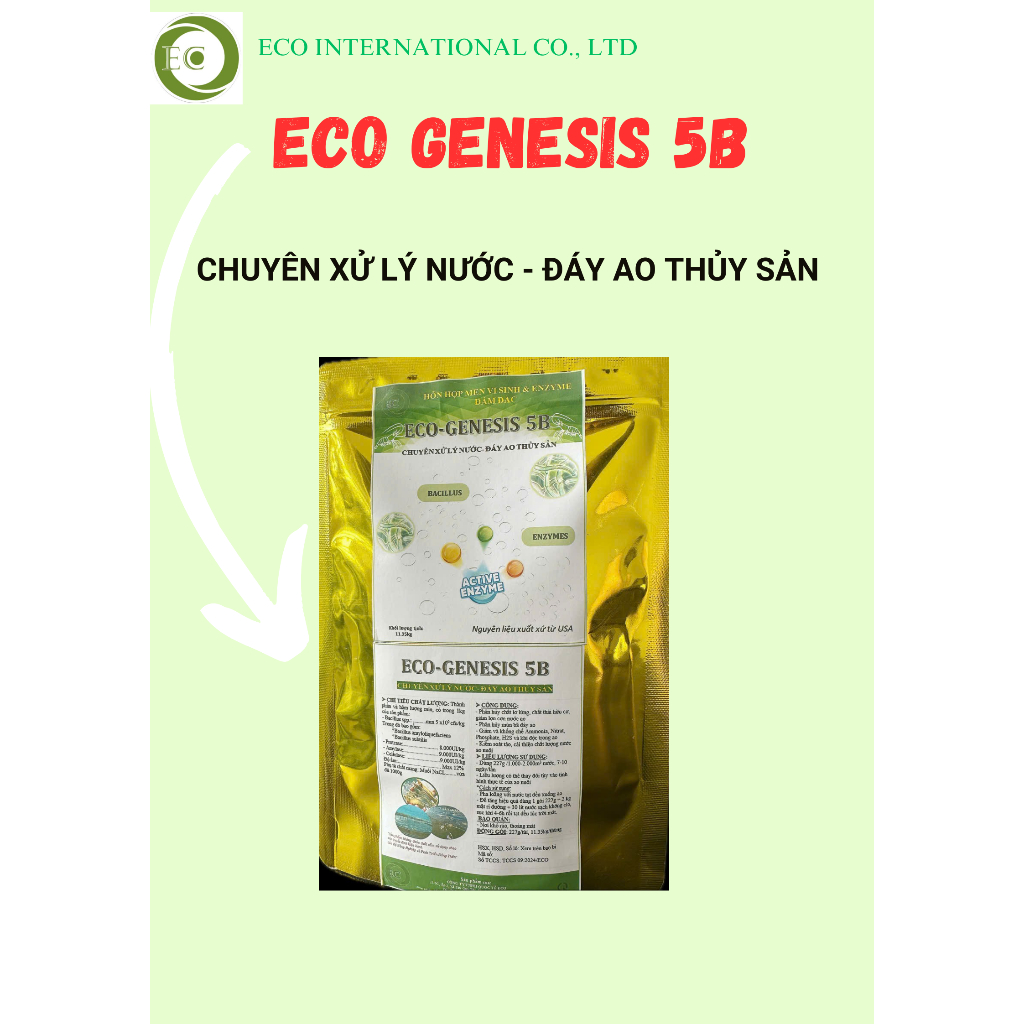 ECO GENESIS 5B (Chuyên xử lý nước- đáy ao thủy sản) 227g/ túi | Shopee ...