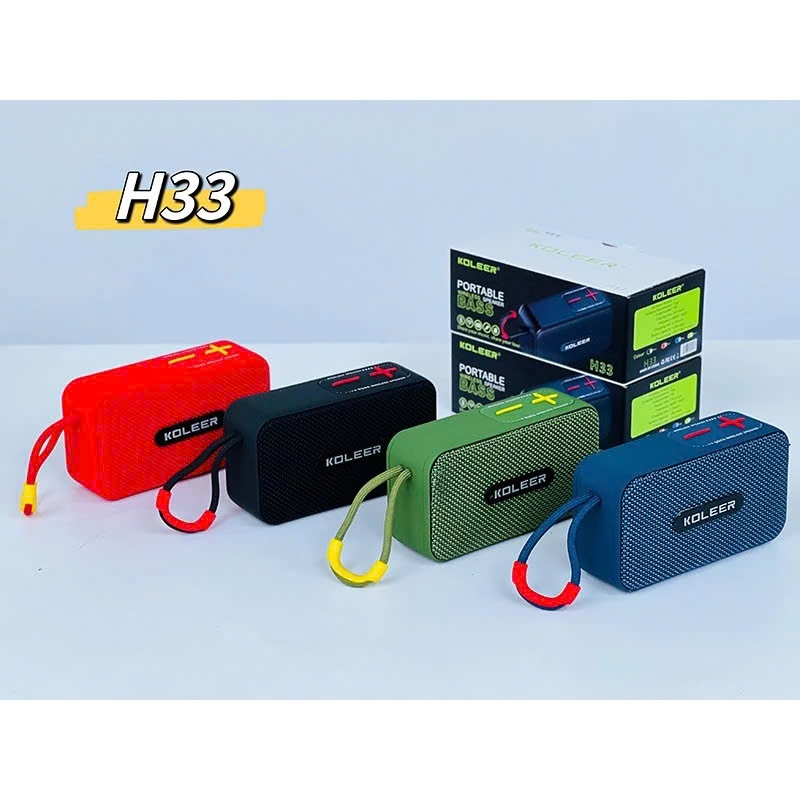 Loa Bluetooth Koleer H33 Công uất loa 5W Pin 1200mah, Có Tích Hợp Sẵn ...