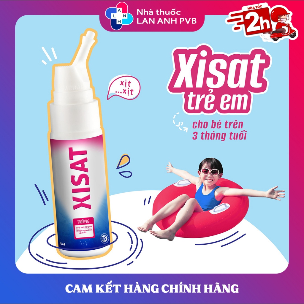 XISAT TRẺ EM (75ml) - Xịt mũi nước biển sâu giúp vệ sinh mũi, phòng ...