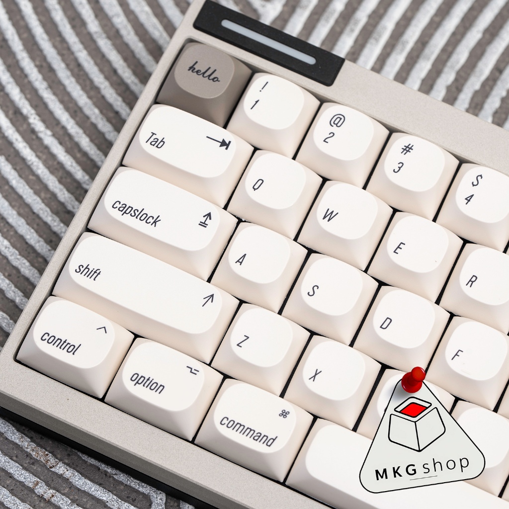 Keycap MA MacOs PBT dyesub - MA profile - trắng chữ đen 126 nút bàn ...