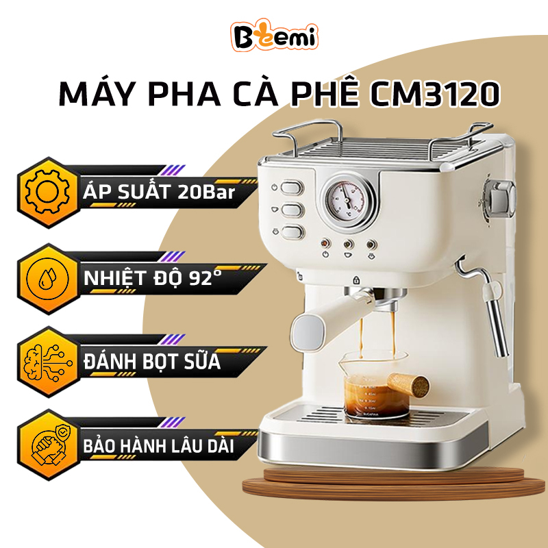 Máy Pha Cà Phê Tự Động Bán Tự Động CM3120 Áp Suất 20bar Cho Gia Đình ...