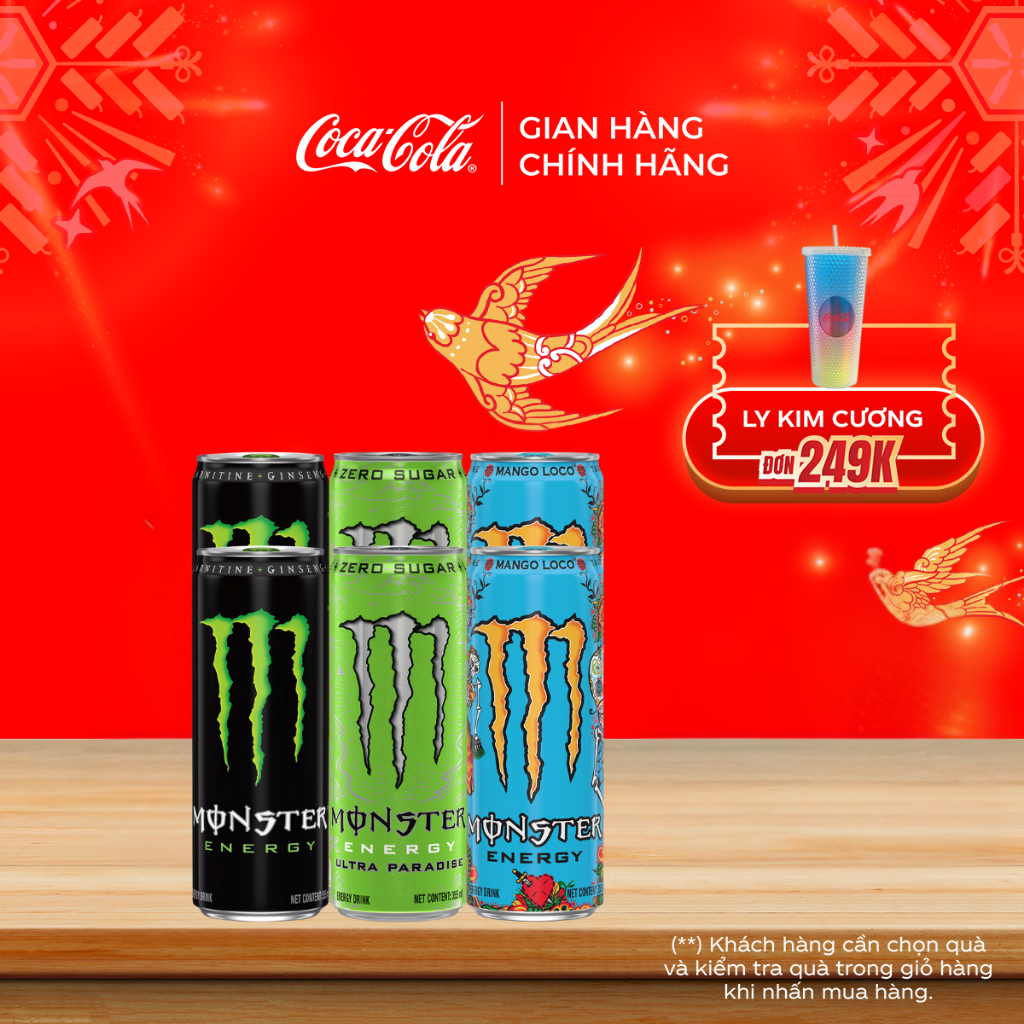 Hộp 6 Lon Monster Mix 3 vị Monster Energy, Monster Ultra Paradise ...