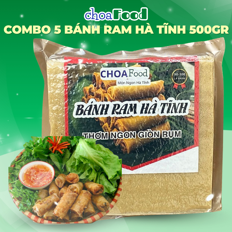 (Combo 5 tệp 500gr) Bánh ram, Vỏ Ram, Hà Tĩnh hút chân không - Chả ram ...