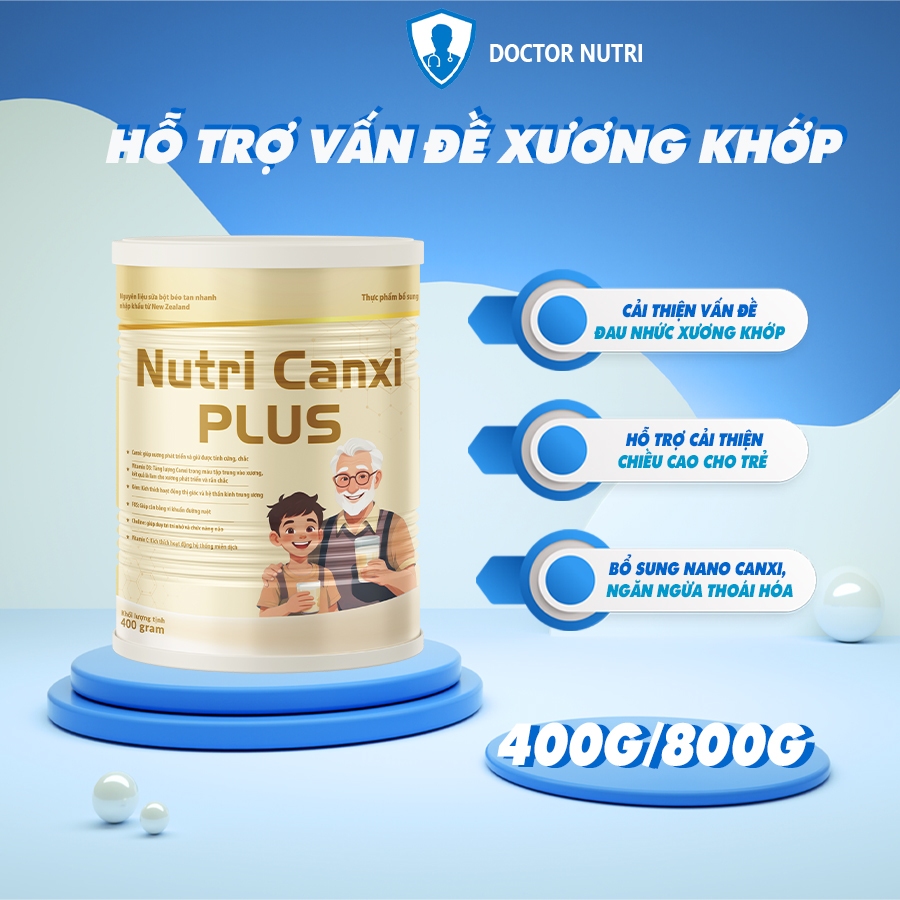Sữa canxi cho người già trẻ em DOCTOR NUTRI bổ sung dinh dưỡng hỗ trợ xương khớp, giảm táo bón ...