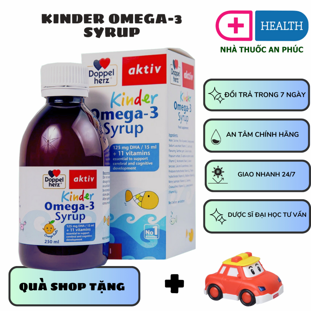 [CHÍNH HÃNG] Thực phẩm bảo vệ sức khỏe Kinder Omega-3 Syrup chai 250ml ...