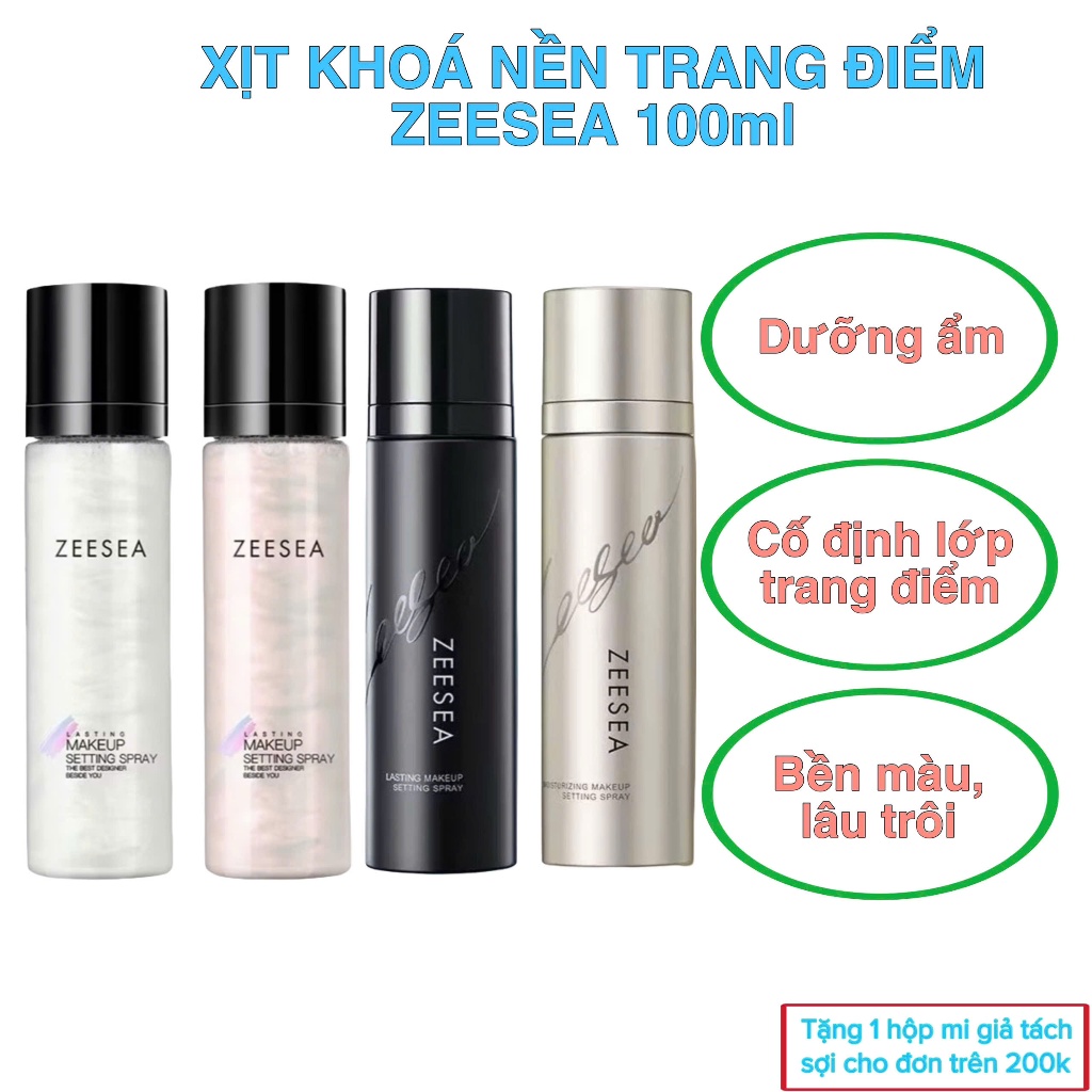 Xịt khóa make up ZEESEA 100ml cố định nền trang điểm bền màu, lâu trôi và dưỡng ẩm | Shopee Việt Nam