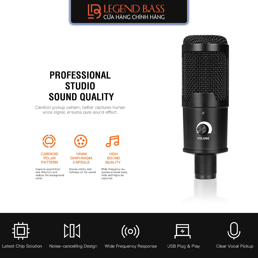 Mic Thu Âm Direction DC-318 Micro Thu Âm Có Dây Hạn Chế Tiếng Ồn Mic ...