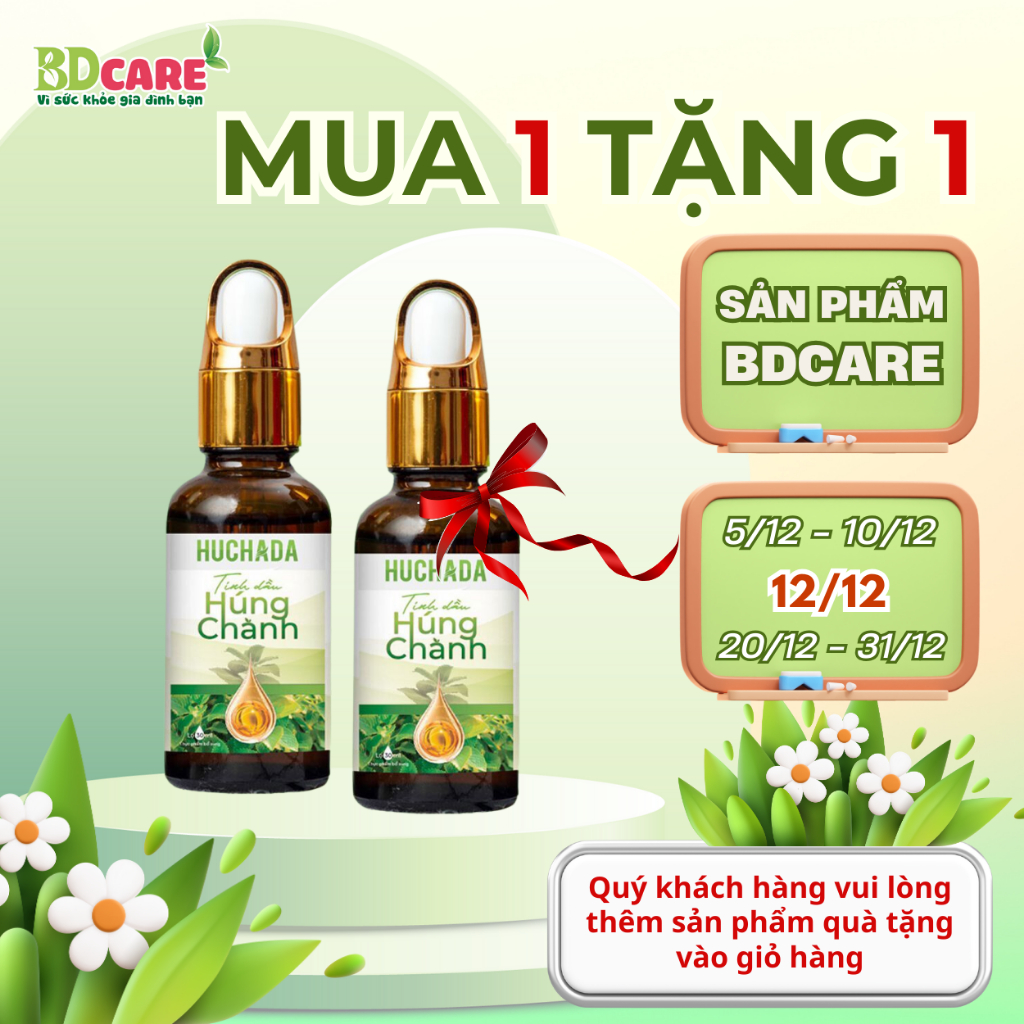 Tinh Dầu Húng Chanh Huchada - 30ml - Tăng Cường Đề Kháng Hô Hấp Khỏe Mạnh BDcare | Shopee Việt Nam