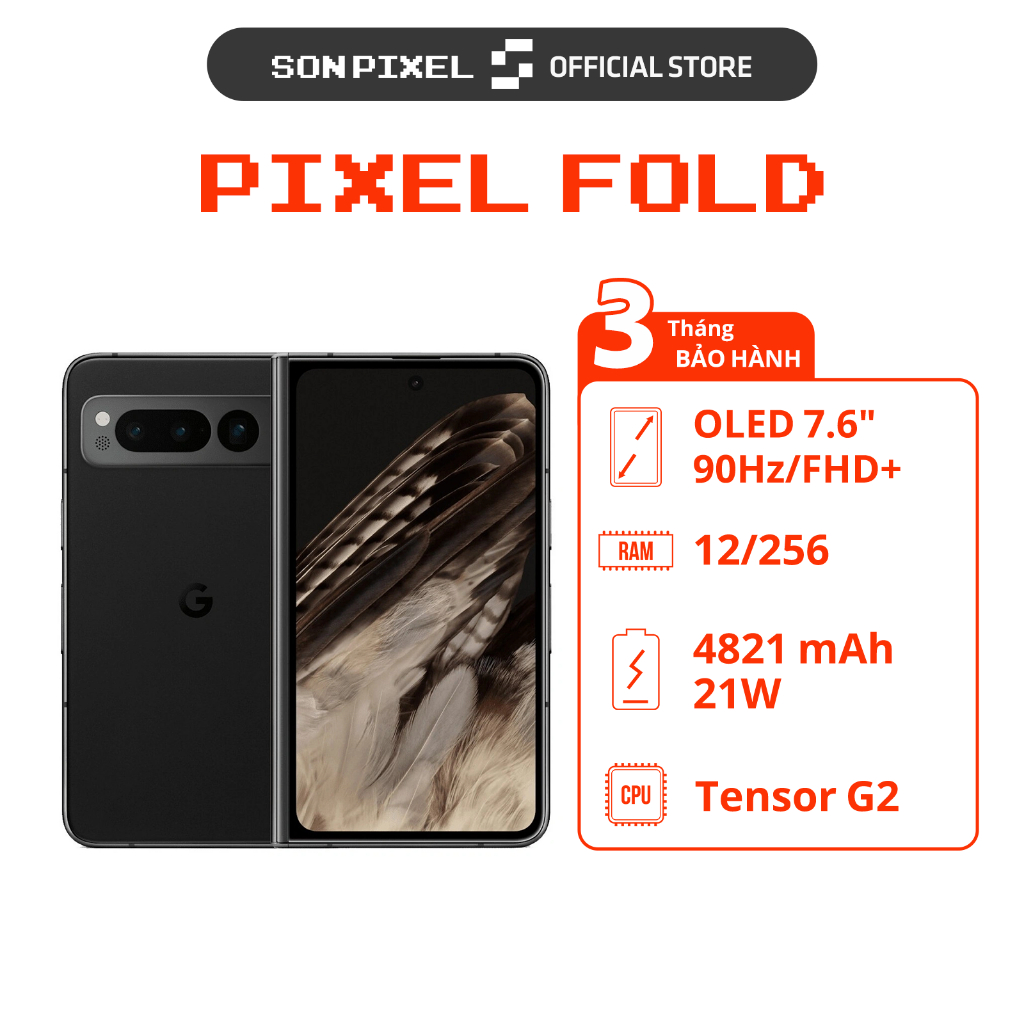 Điện Thoại Gập Google Pixel Fold, Chip Tensor G2, Ram 12/256/512GB, Màn ...