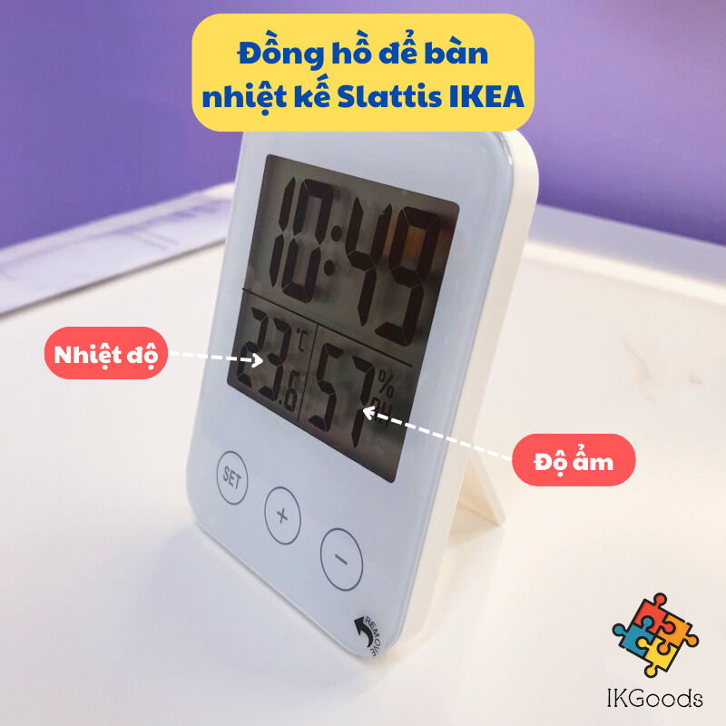Đồng hồ để bàn nhiệt kế Slattis IKEA | Shopee Việt Nam
