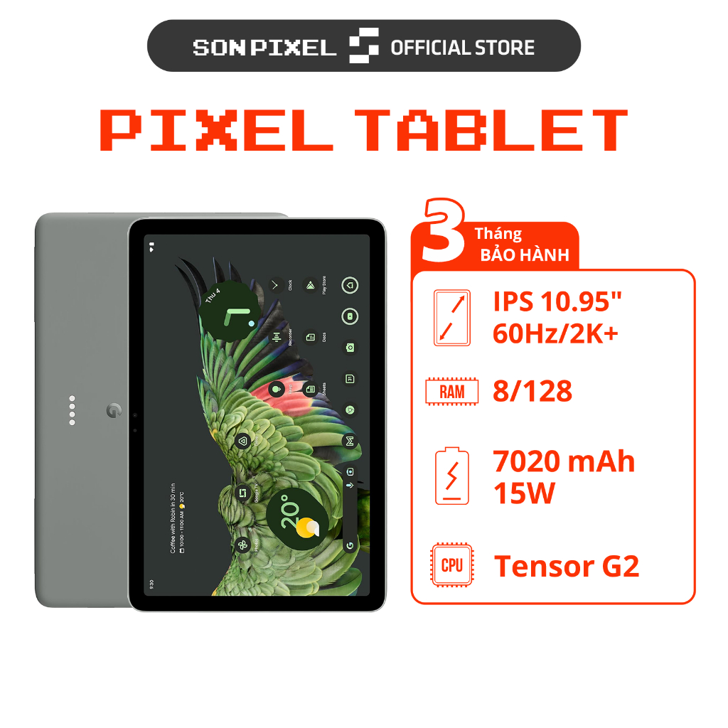 Google Pixel Tablet, Chip Google Tensor G2, Màn hình 10.95 inches, Ram ...