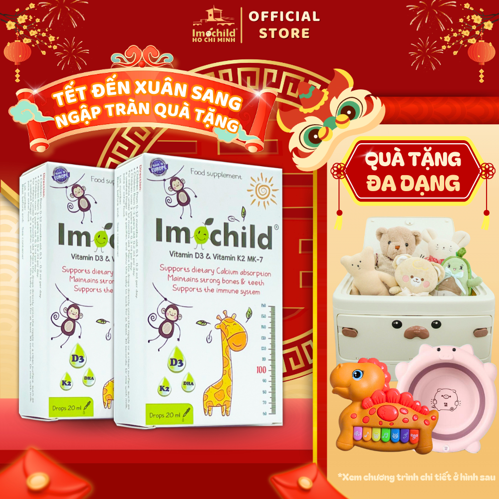 [ COMBO+QUÀ XỊN] Combo Mix Vitamin D3K2 MK7 DHA Imochild Bổ Sung ...