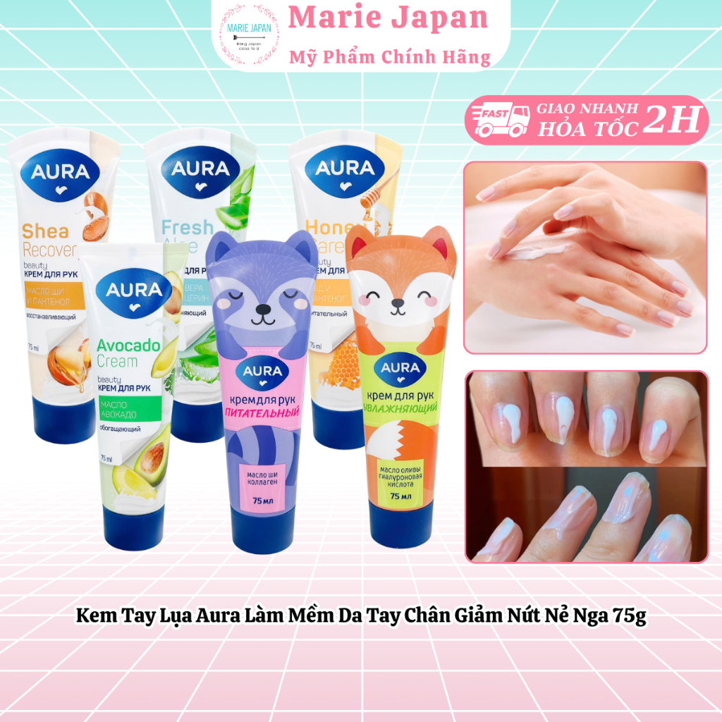 Kem Tay Lụa Aura Làm Mềm Da Tay Chân Giảm Nứt Nẻ Beauty Cream Nga Tuýp ...