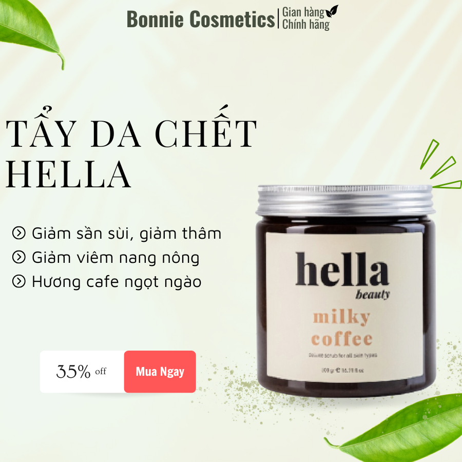 Tẩy Tế Bào Chết Body Cà Phê Hữu Cơ 500g Hella Beauty Giúp Dưỡng Sáng Da ...