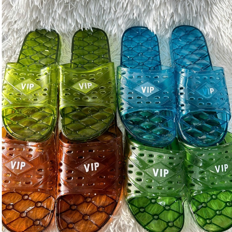 Dép vip nam nữ 4 màu đi nhà tắm trong suốt, Dép nhà vệ sinh có lỗ thoát ...