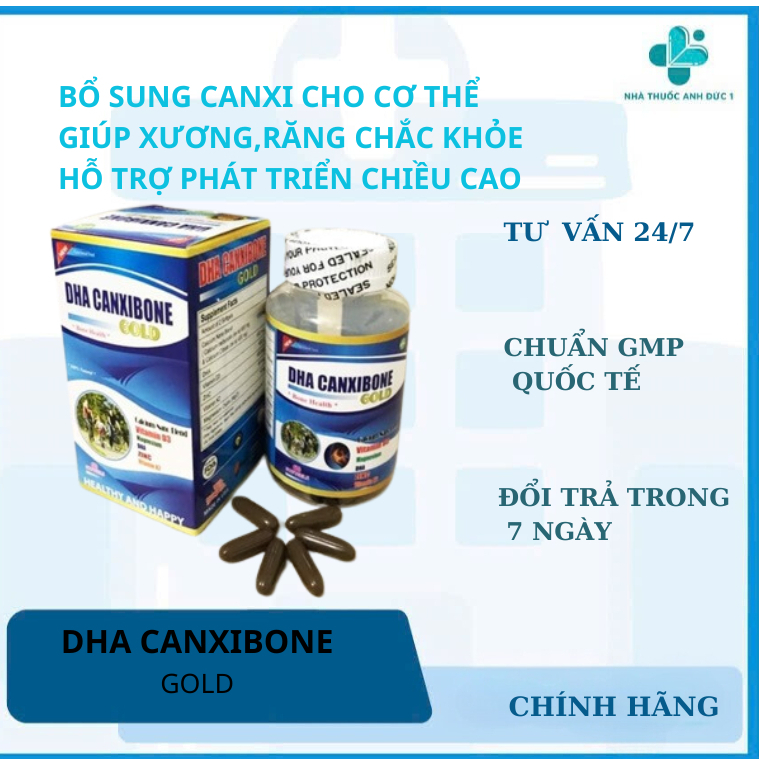 DHA Canxibone Gold -Canxi nhập Mỹ, Bổ Sung Canxi ,Giúp Xương, Răng Chắc Khỏe, Hỗ Trợ Phát Triển ...