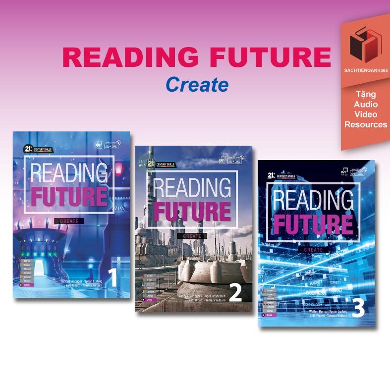 Sách - Reading Future Create - bộ 3 cuốn in màu tặng kèm audio,video,đáp án | Shopee Việt Nam