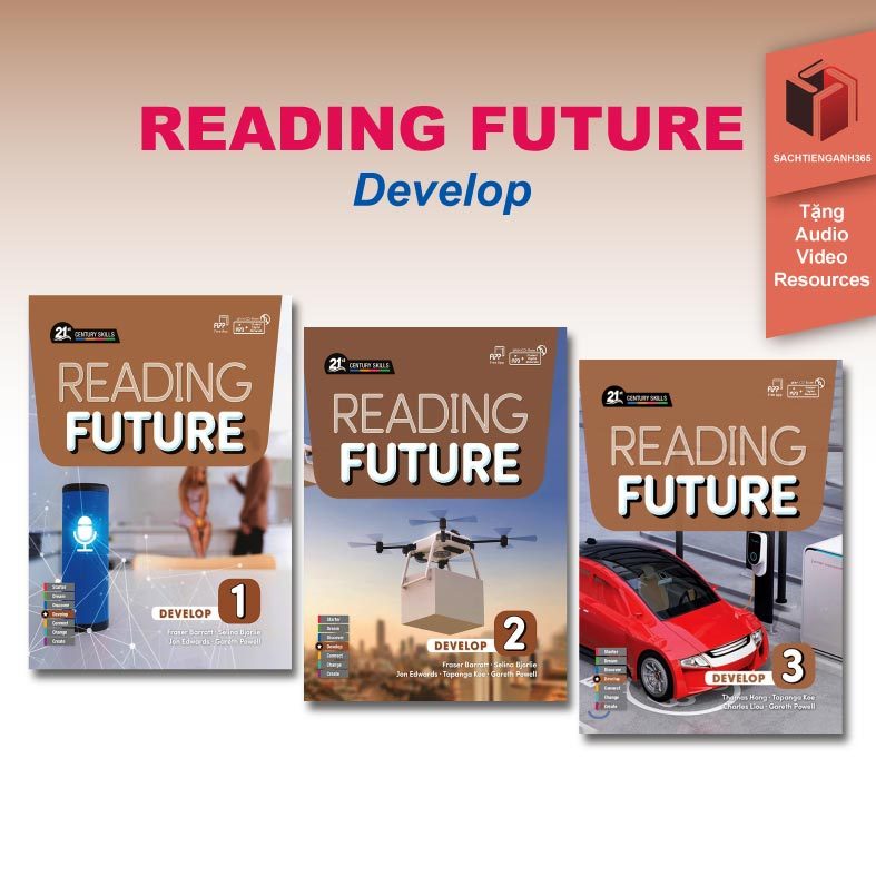 Sách - Reading Future Develop - bộ 3 cuốn in màu tặng kèm audio,video,đáp án | Shopee Việt Nam